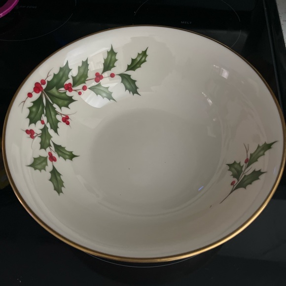 Lenox | Dining | Lenox Holly With Gold Accent Bowl Vintage Made In Usa ...